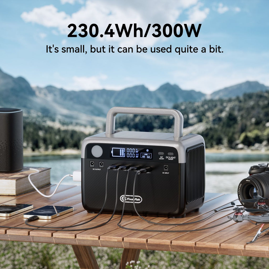 Flashfish 300W Portable Generator with Solar Panel Bundle - Ideal for ...